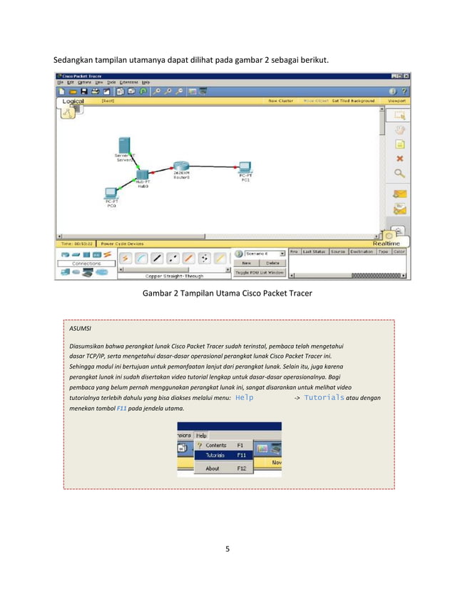 modul cisco packet tracer unutuk simulasi jaringan komputer | PDF