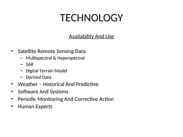 Application Of Remote Sensing And Gis For Agriculture Ppt