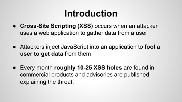 Cross-Site Scripting (XSS) | PPTX