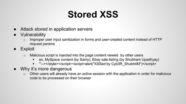 Cross-Site Scripting (XSS) | PPTX