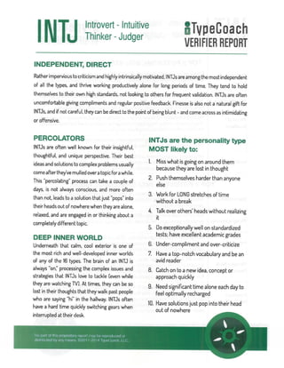 TypeCoach-INTJ | PDF