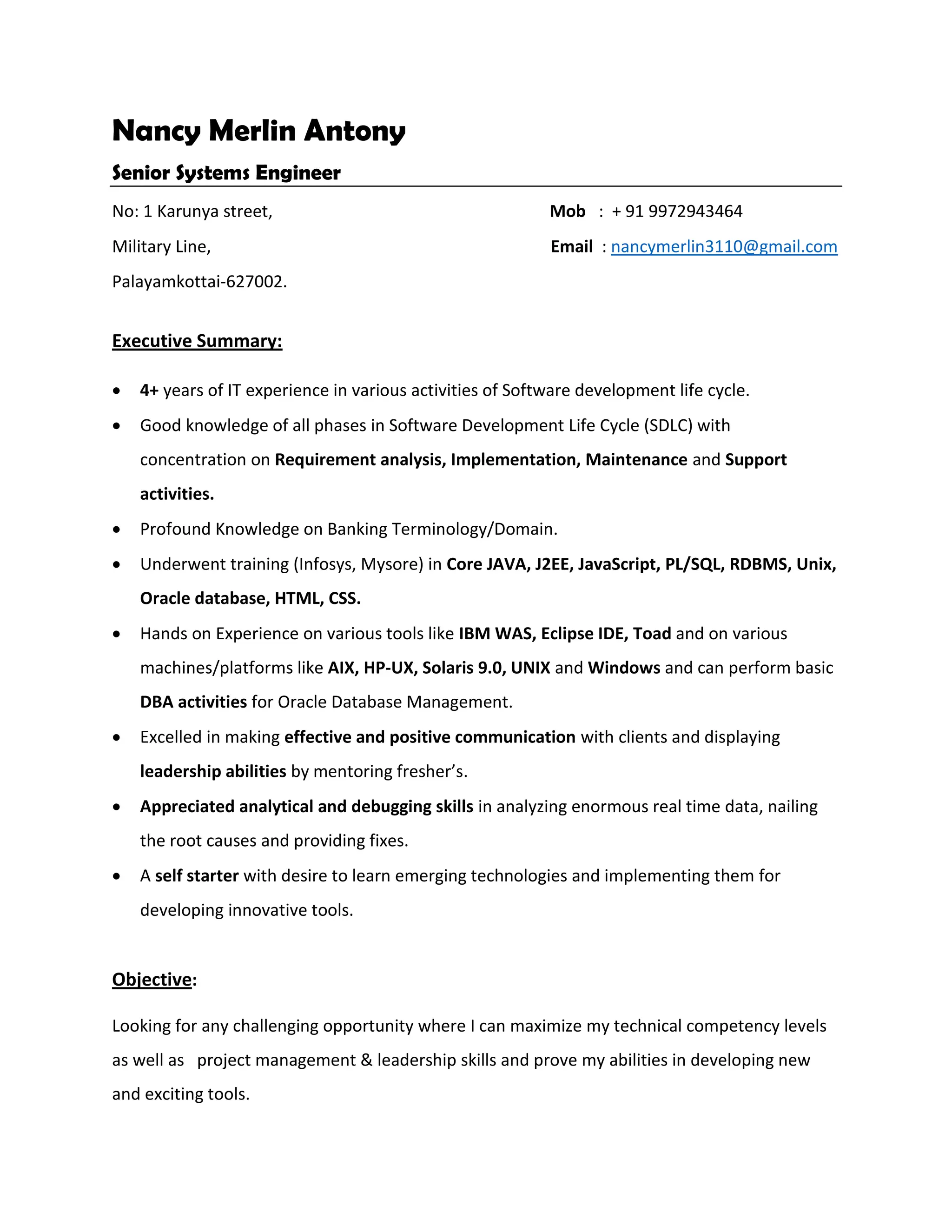 resume_nancy | PDF