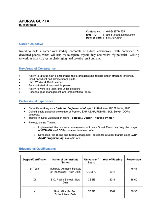 Apurva Gupta CV | PDF