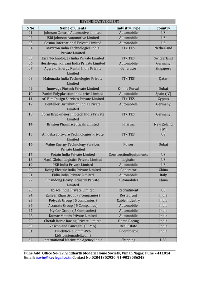 Key Legal Advisors LLP-Profile | PDF