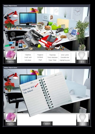 HIDDEN OBJECTS GAME SCREEN SHOTS | PDF