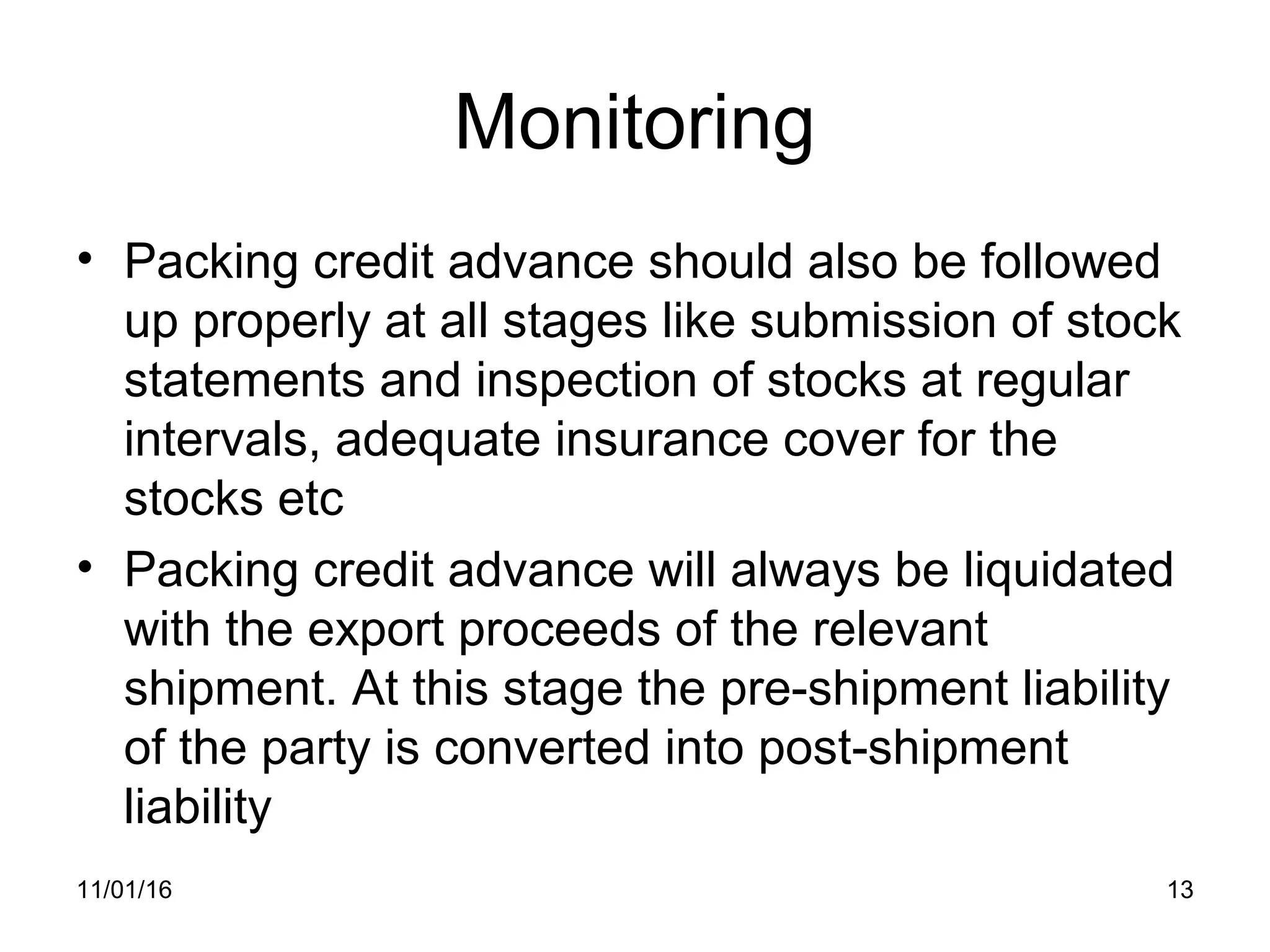 Export Finance-packing credit | PPT