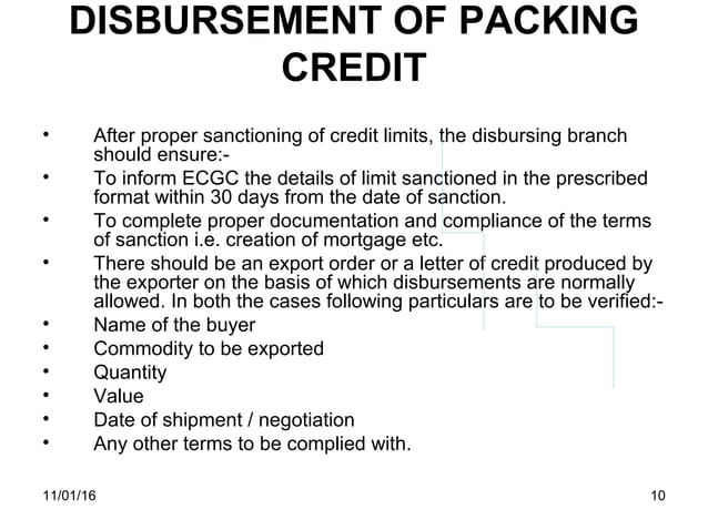 Export Finance-packing credit | PPT