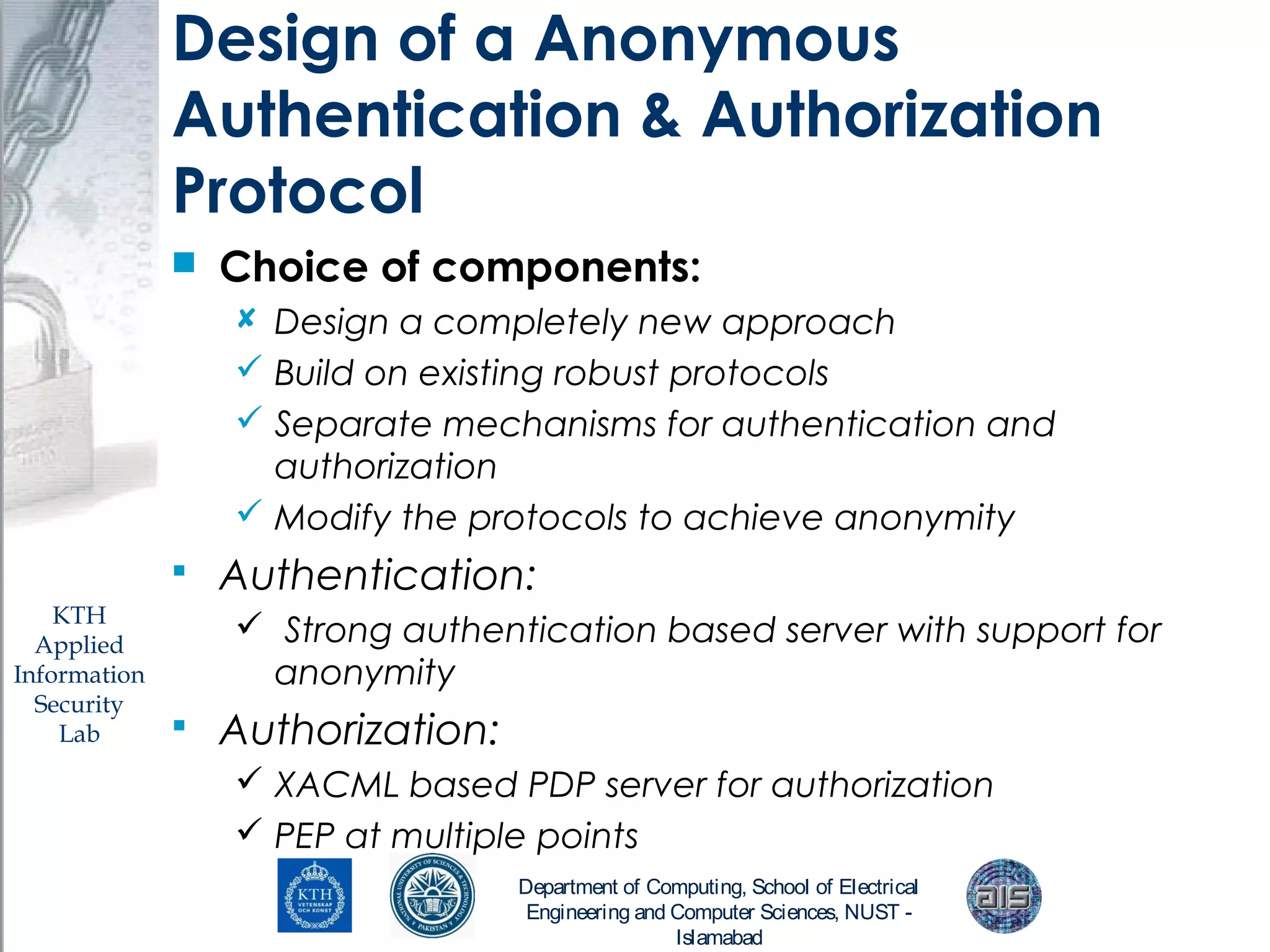 Secure and Privacy Enhanced Authentication & Authorization Protocol in ...