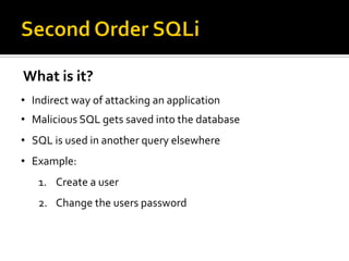 2nd-Order-SQLi-Josh | PPT