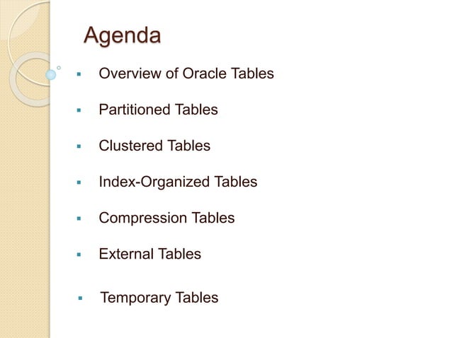 oracle tables | PPT