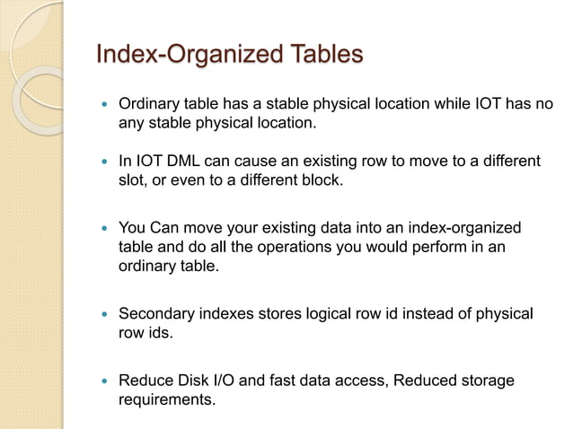 oracle tables | PPT
