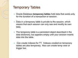 oracle tables | PPT