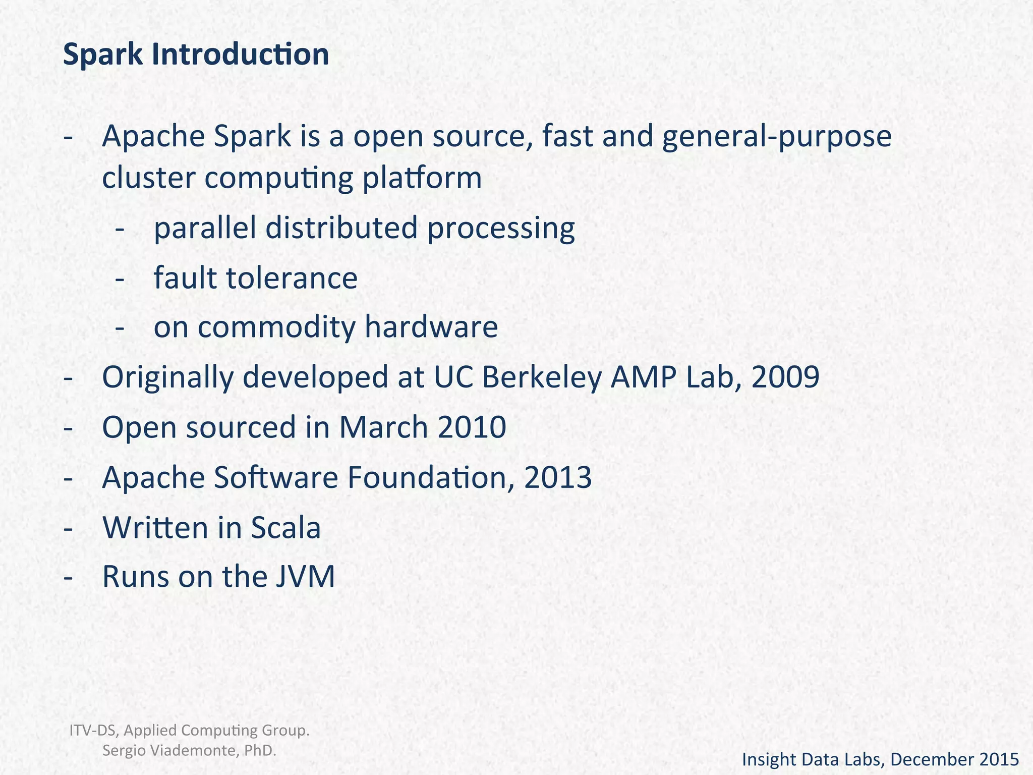 SparkFramework | PPT