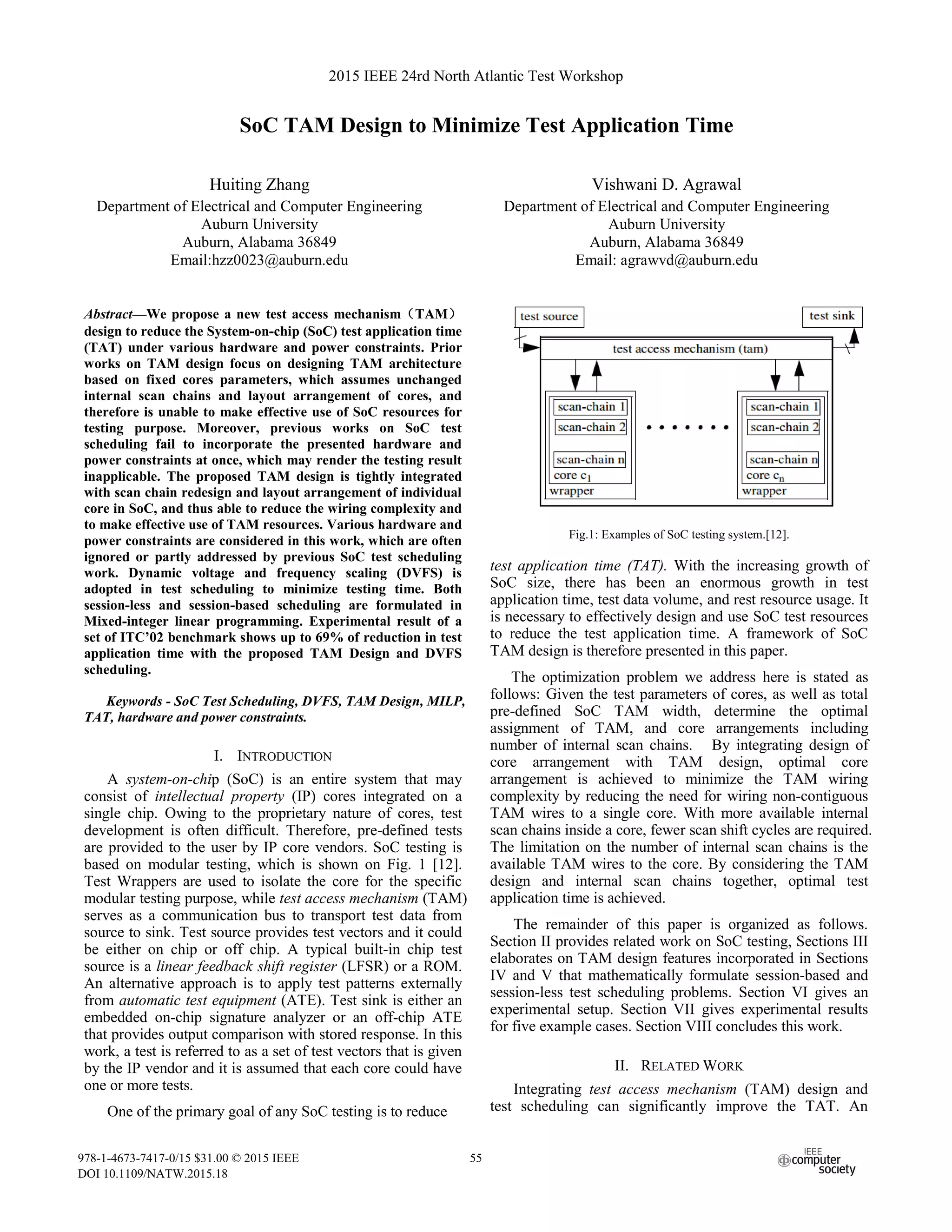 Soc Tam Design To Minimize Test Application Time Pdf