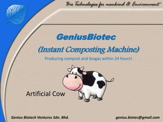 GeniusBiotec (Anaerobic Digester) | PDF