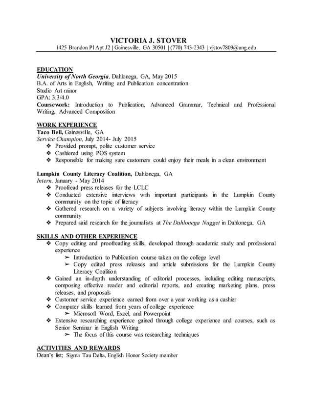 VictoriaStoverResume(1) | PDF