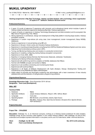 Mukul-Resume | DOCX | Cloud Computing | Internet