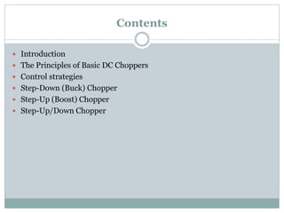 Choppers | PPTX | Consumer Electronics | Technology & Computing