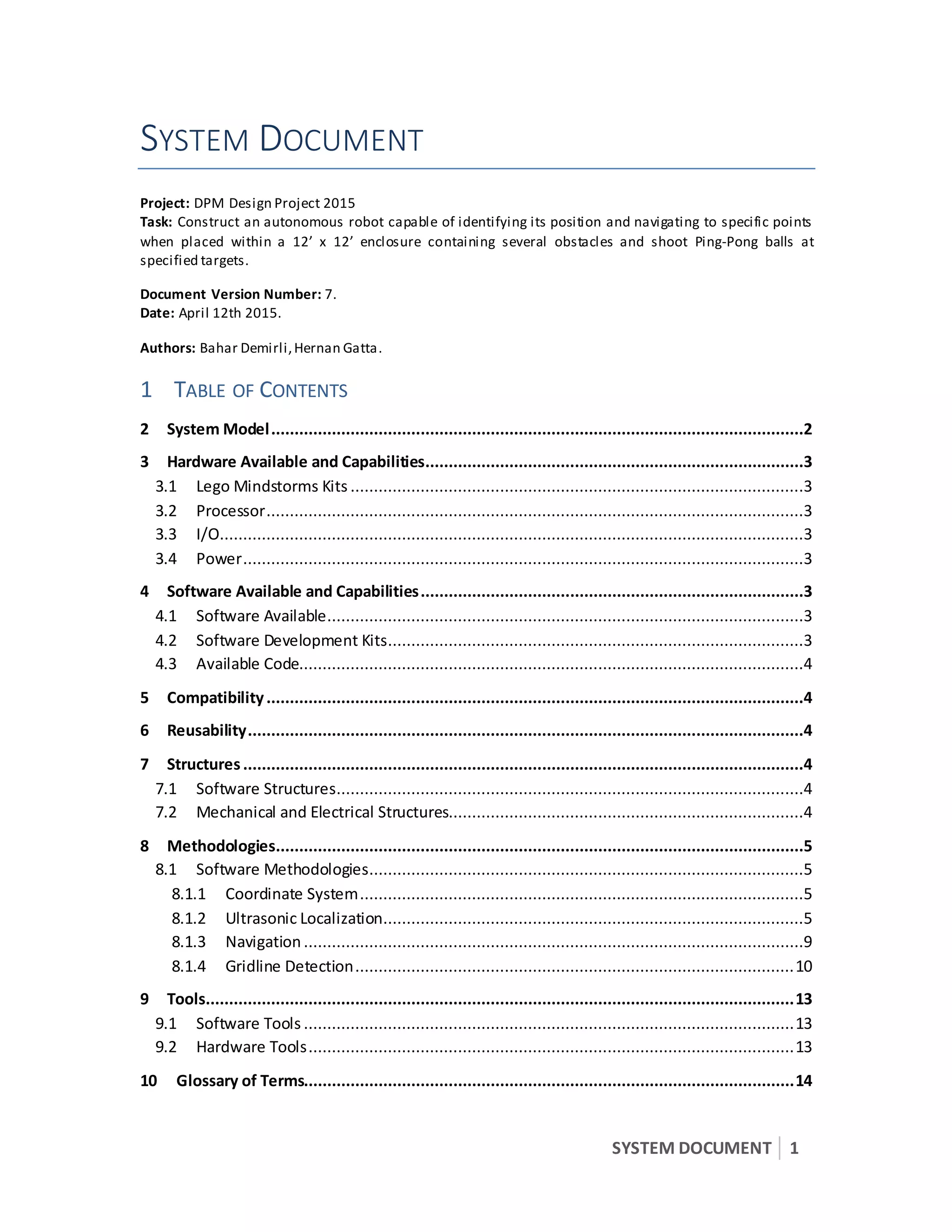 System Document (Revised) | PDF