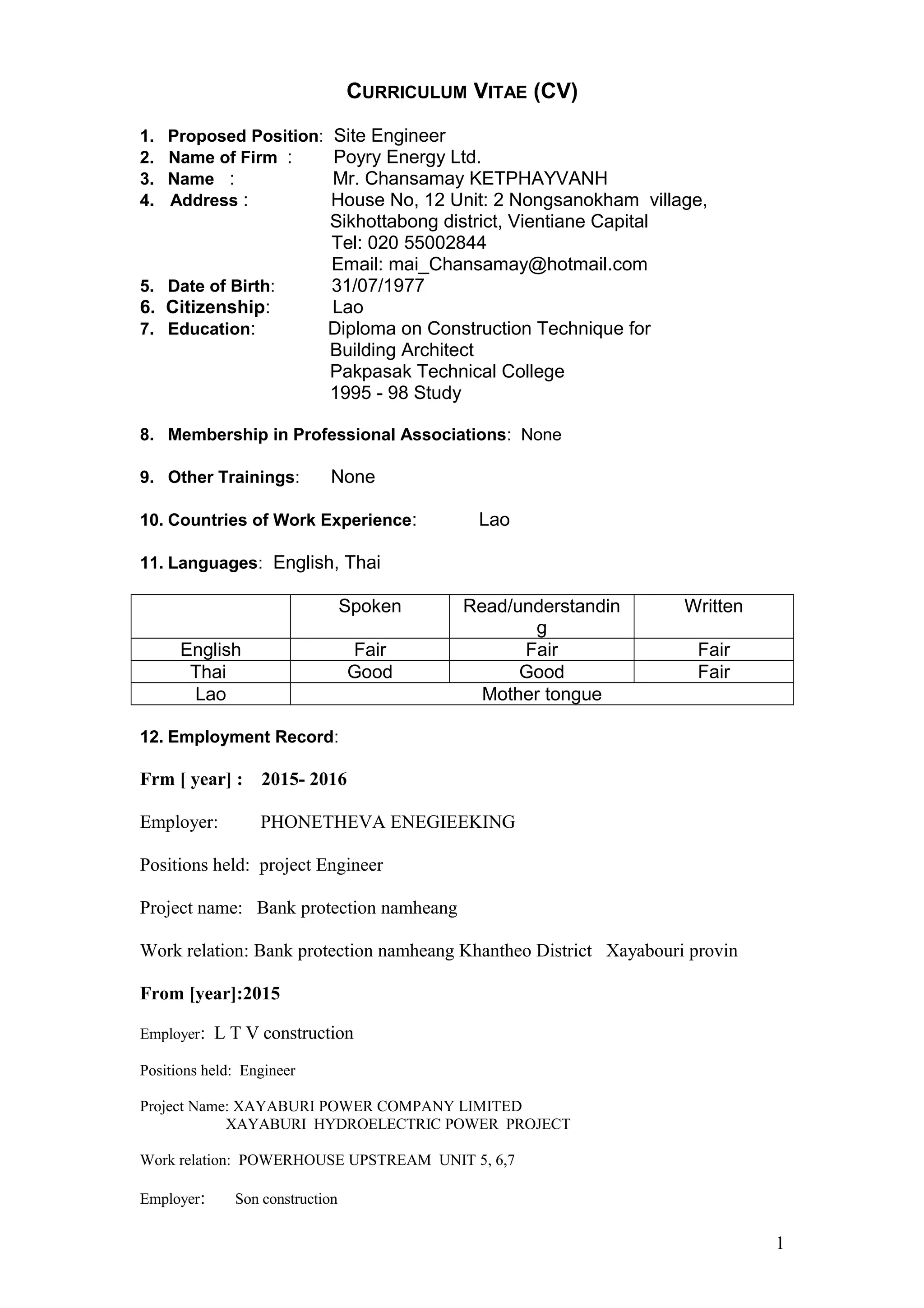 CV_Mai (3).doc12 | PDF