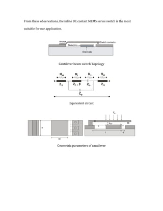 Reconfigurable RF MEMS Bandpass Filter | PDF