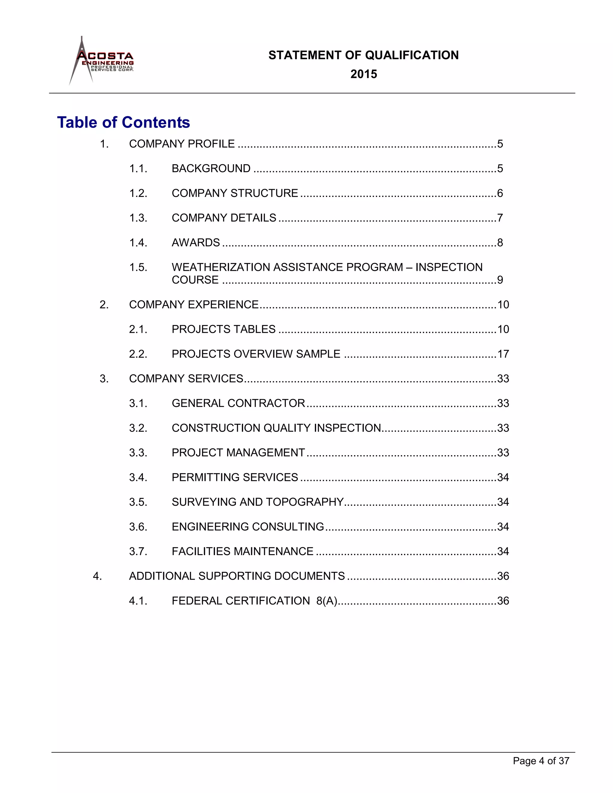 Statement of Qualification | PDF