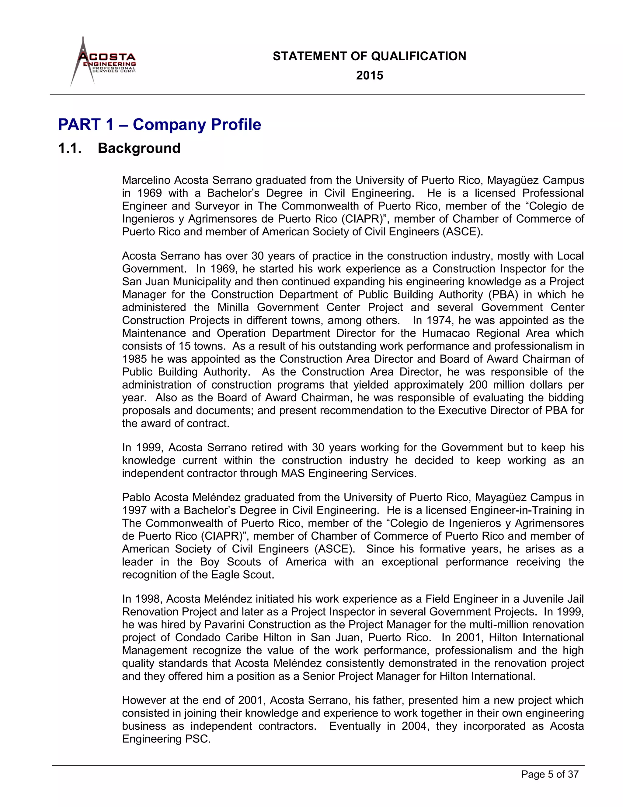 Statement of Qualification | PDF