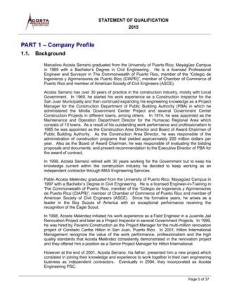 Statement of Qualification | PDF