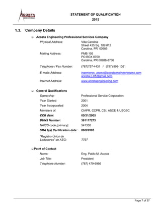 Statement of Qualification | PDF