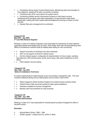 Mick Theobald CV | RTF | IT and Internet Support | Internet