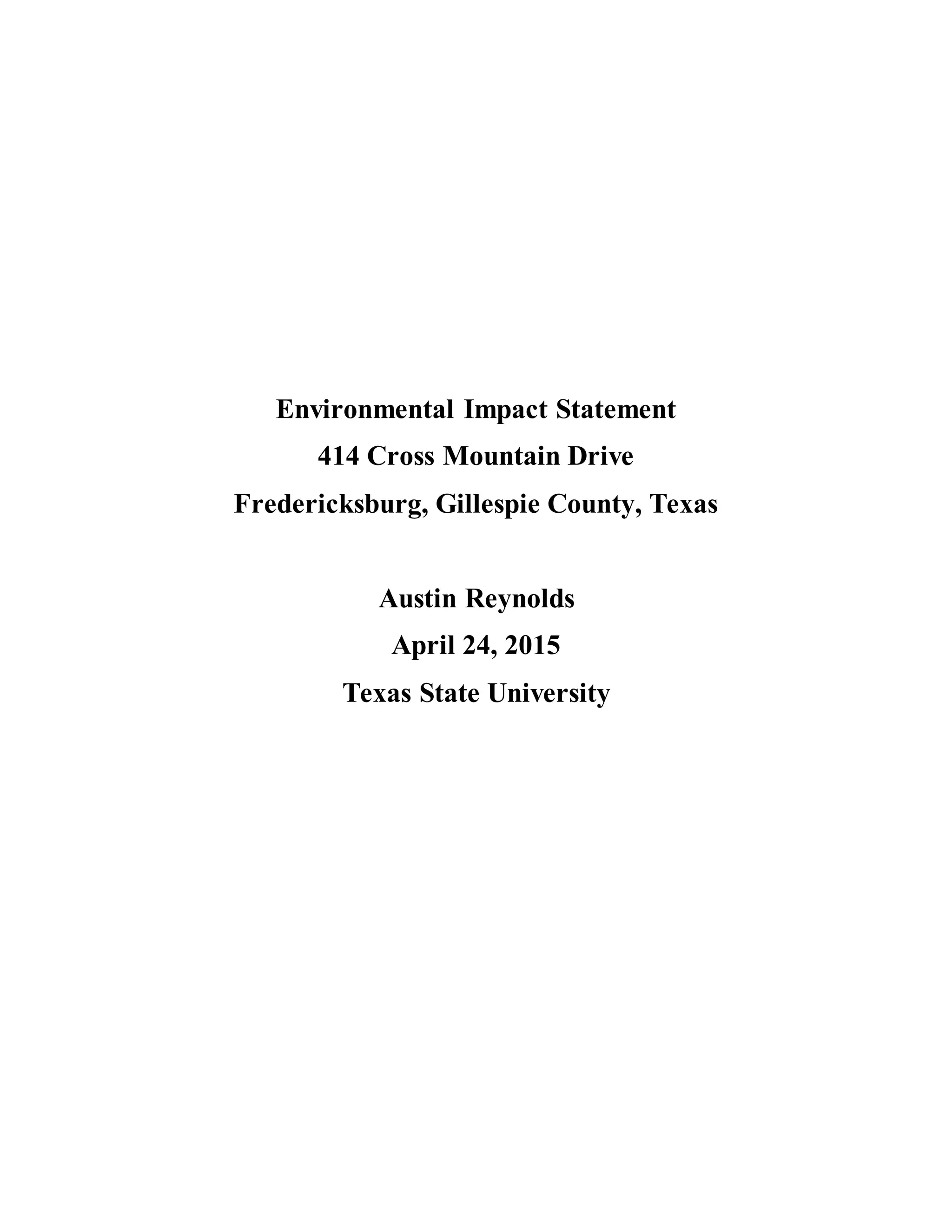 Environmental Impact Statement | DOCX
