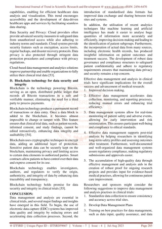 Data Management and Analysis in Clinical Trials | PDF