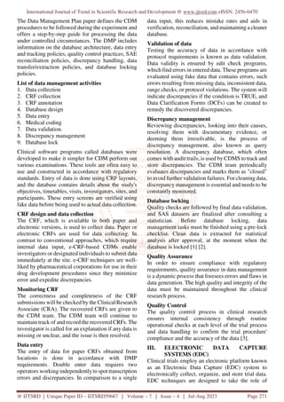 Data Management and Analysis in Clinical Trials | PDF