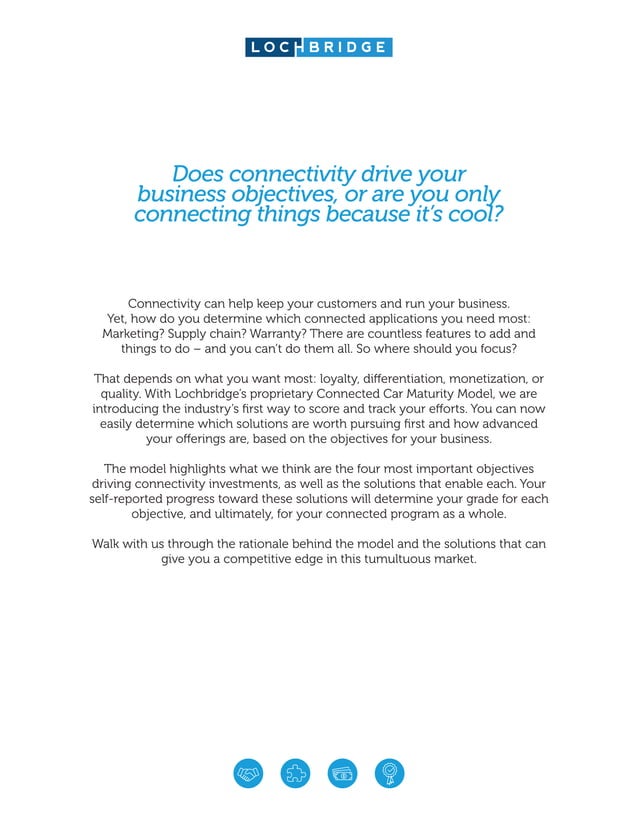 Lochbridge Connected Car Maturity Model FINAL | PDF