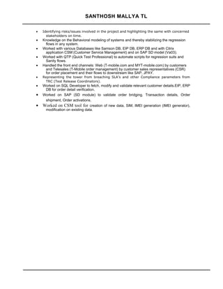 Santhosh Mallya TL | PDF