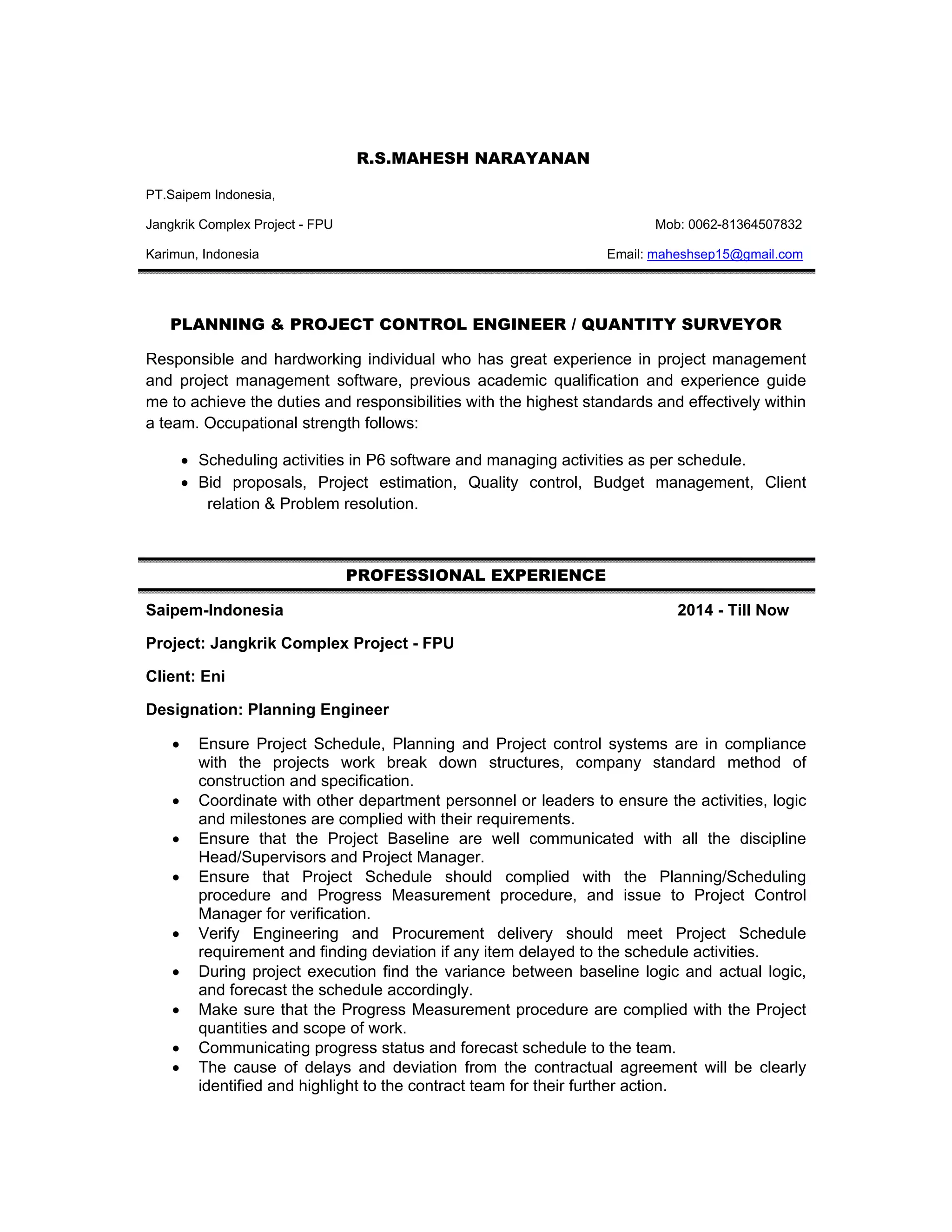 Mahesh - Resume (3) | PDF