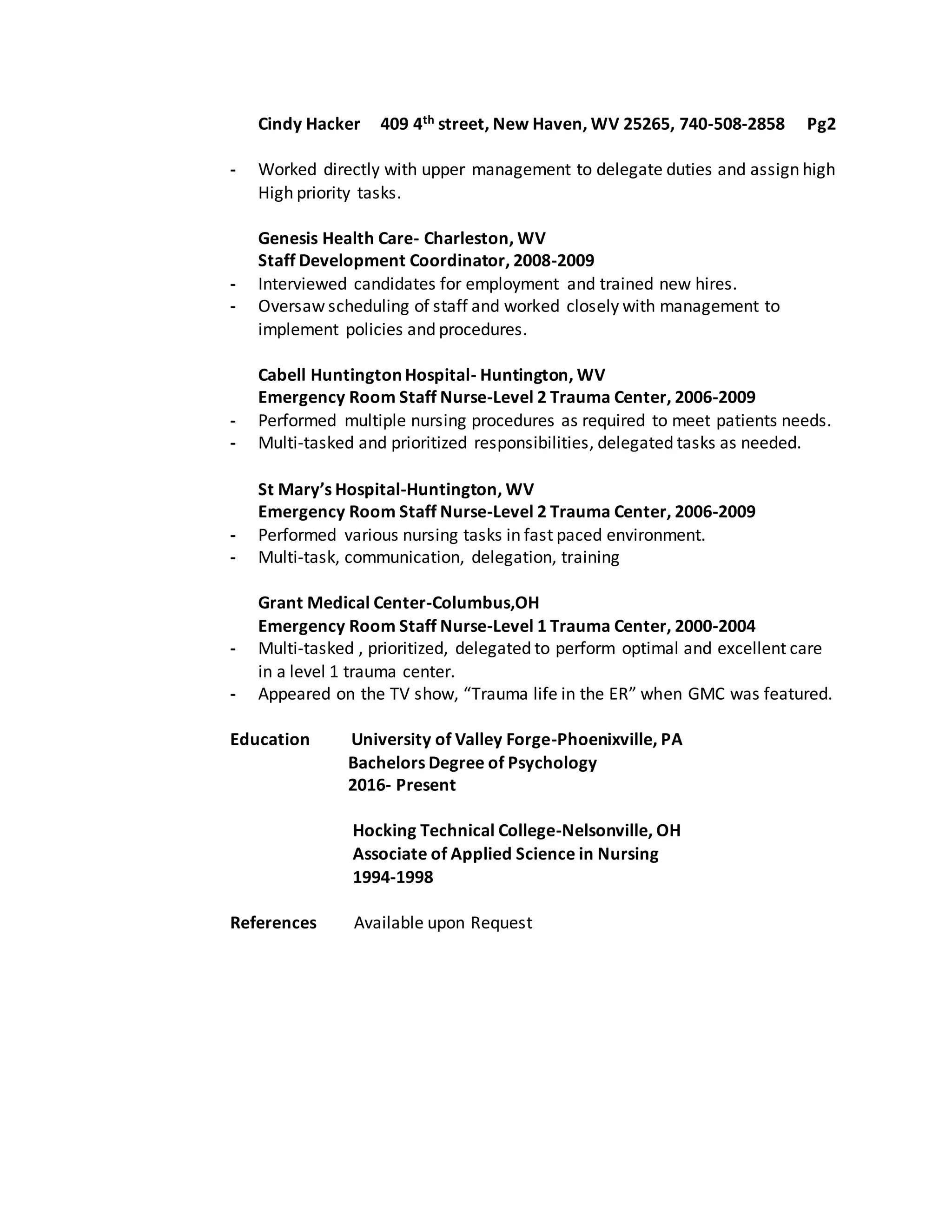 Cindy Resume | DOCX