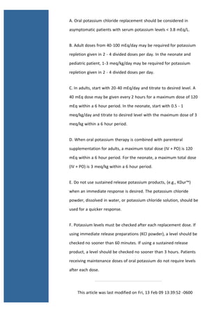 46 Electrolyte Replacement | PDF