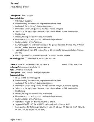 Resume José Alonso Pérez | PDF