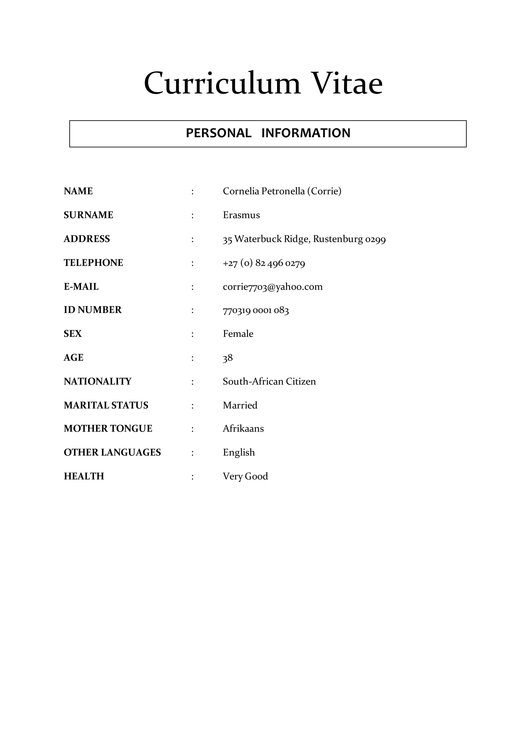 Curriculum Vitae | PDF