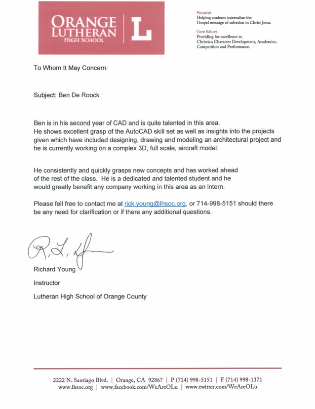 CAD reference letter | PDF