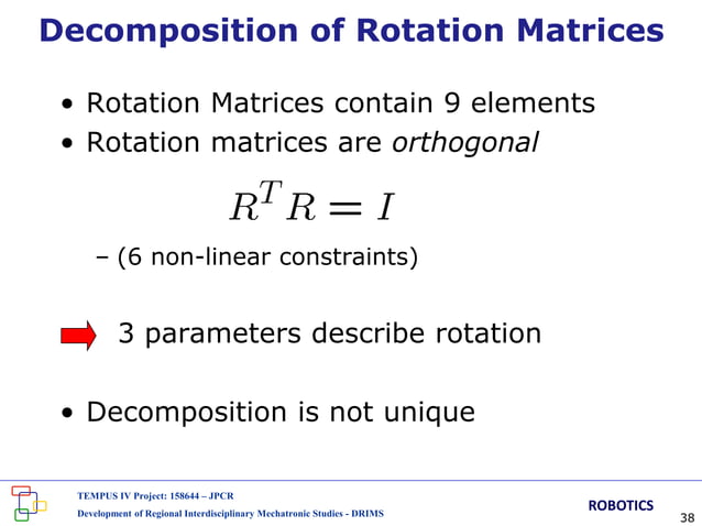 4_6 Forward kinematics ROBOTICS ENGINNERING.ppt | Robotics | Technology ...