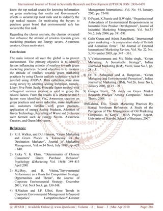 Green Marketing Practices: A Retailer's Perspective | PDF