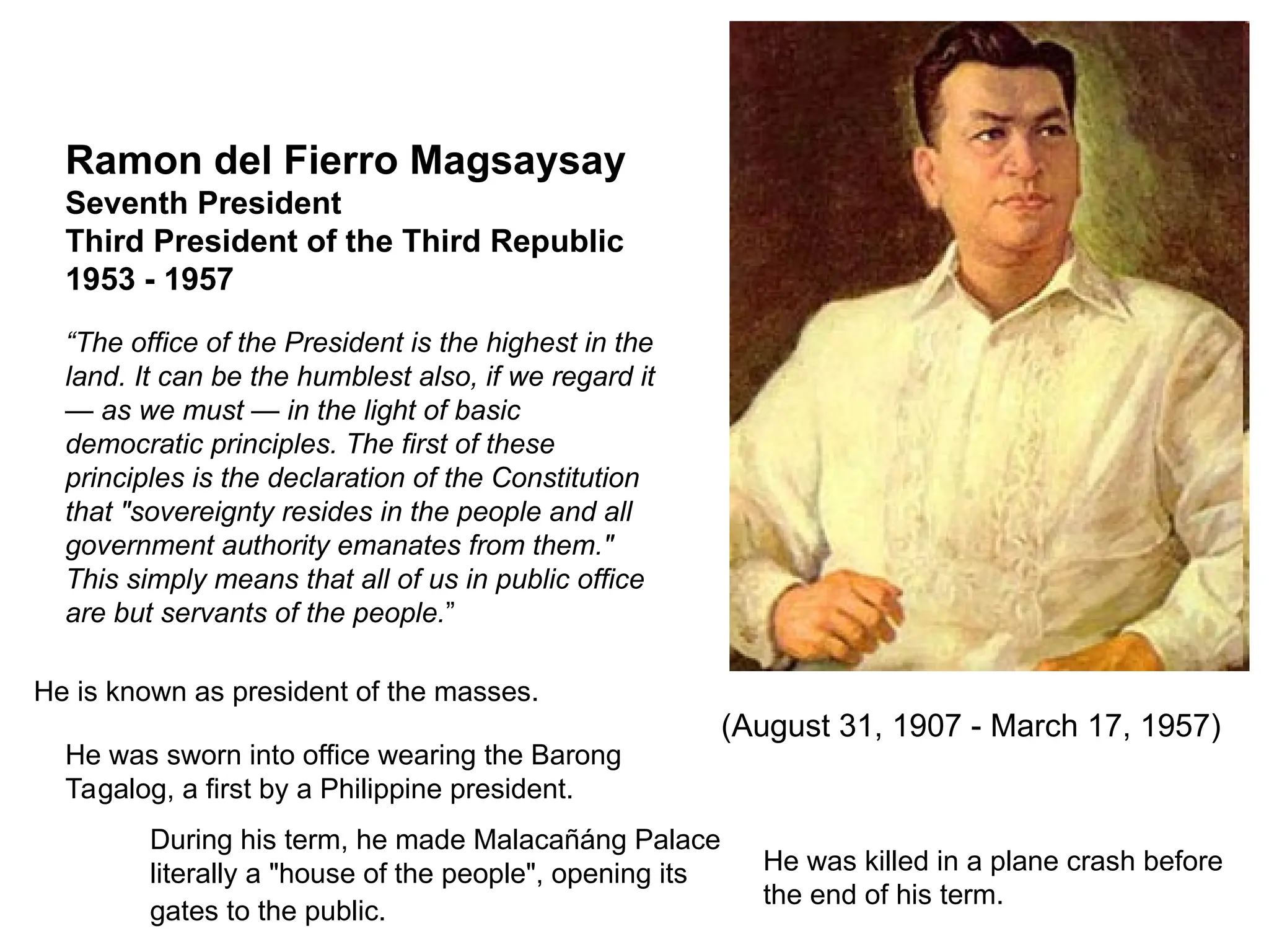 46 presidents of the philippines-.ppt Reviewer | PPT