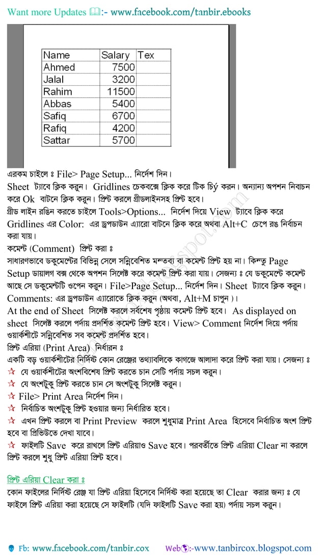 Ms Excel Bengali Complete Tutorial With Image Pdf 