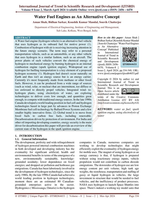 Water Fuel Engines as An Alternative Concept | PDF | Chemistry | Science