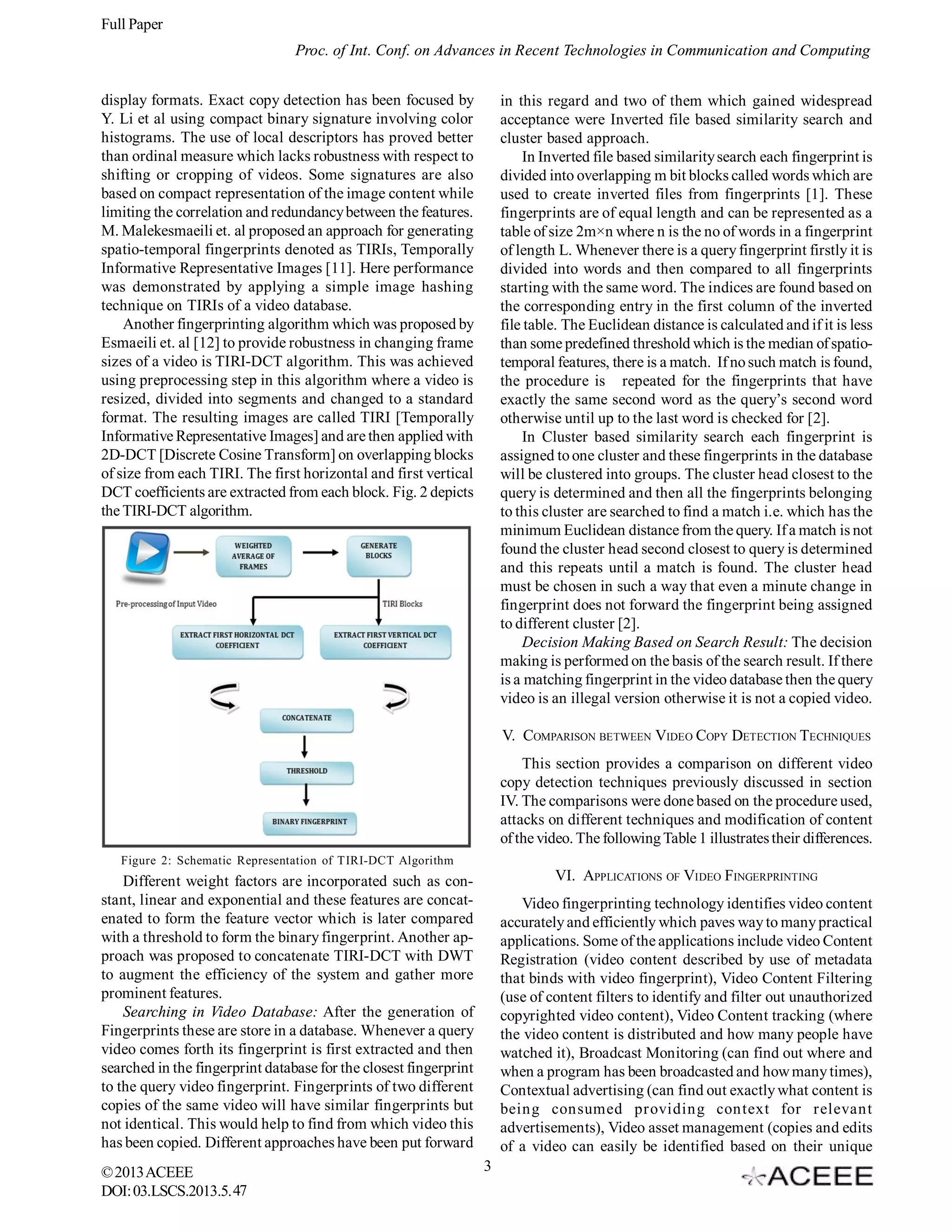 An Exploration based on Multifarious Video Copy Detection Strategies | PDF