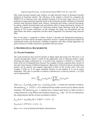 ALEXANDER FRACTIONAL INTEGRAL FILTERING OF WAVELET COEFFICIENTS FOR IMAGE DENOISING | PDF ...
