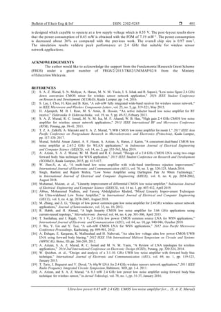 Ultra-low power 0.45 mW 2.4 GHz CMOS low noise amplifier for wireless ...