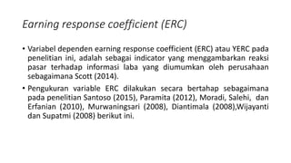 47.1 menghitung erc earning response coefficient (erc) | PPTX